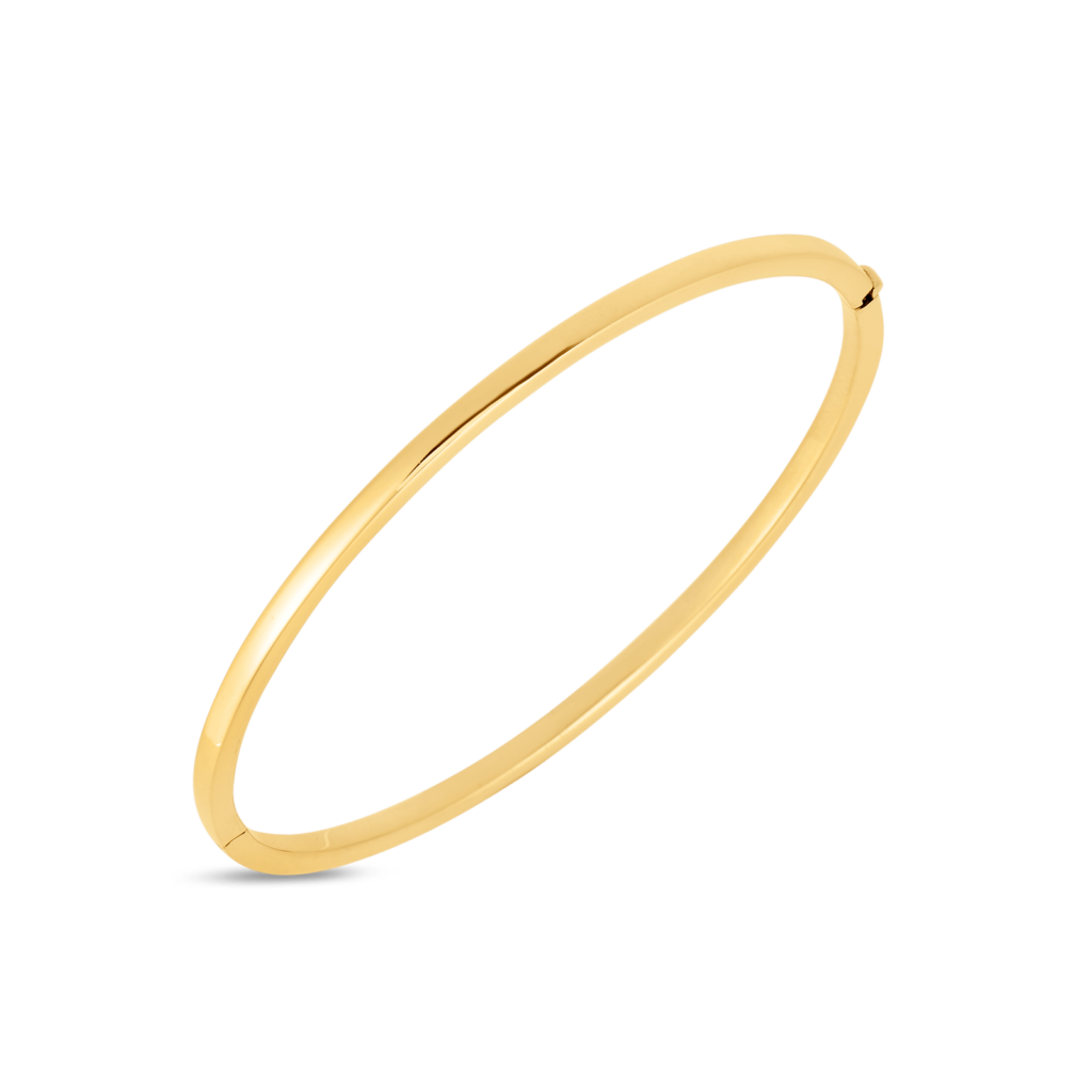 DESIGNER GOLD OVAL BANGLE - COLOR OPTIONIS – Jackson Jewelers