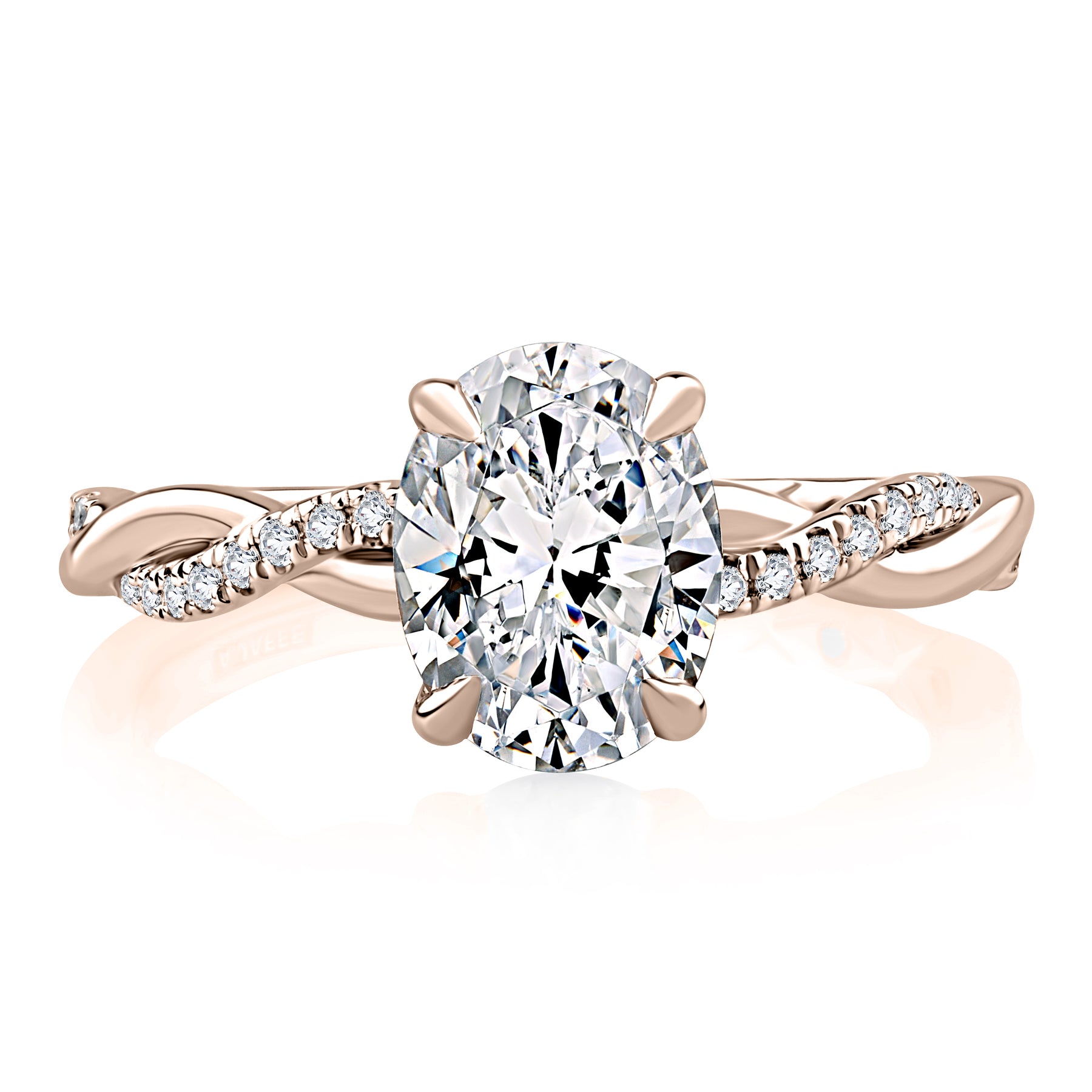 Oval Diamond Overlapping Twist Engagement Ring – Jackson Jewelers