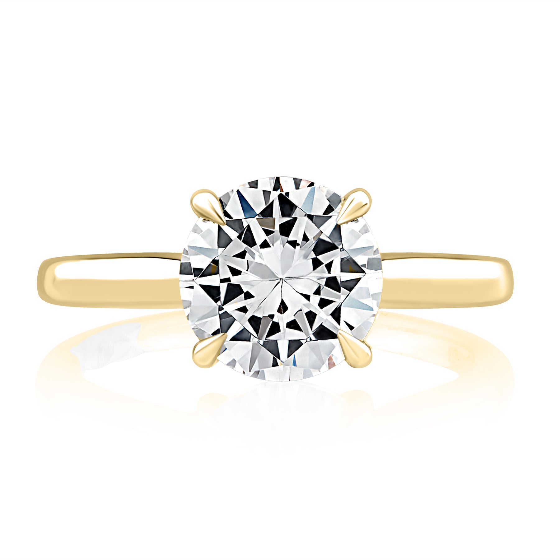 Forever Round Solitaire with Diamond Gallery – Jackson Jewelers