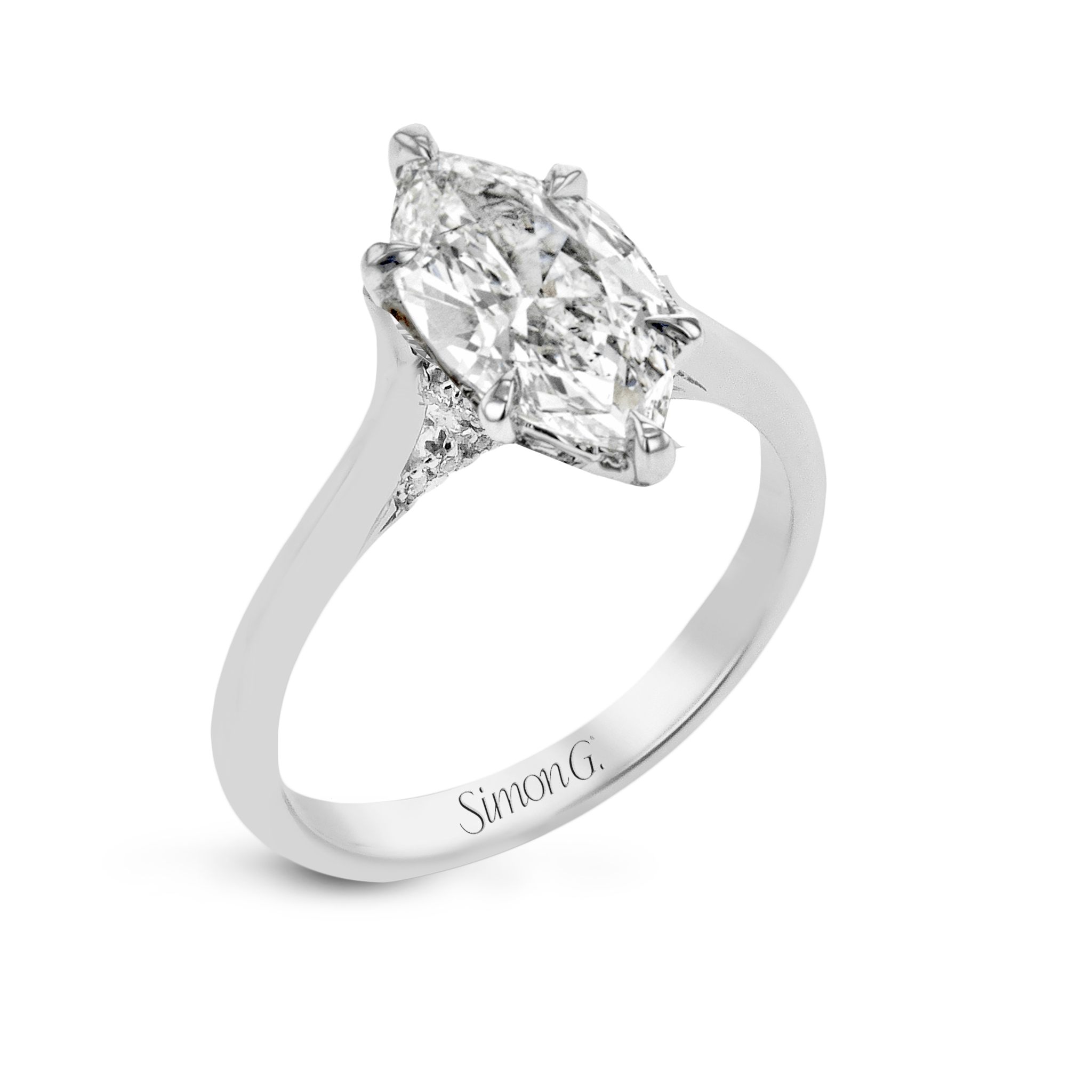 Marquise Cut Hidden Halo Solitaire Engagement Ring – Jackson Jewelers